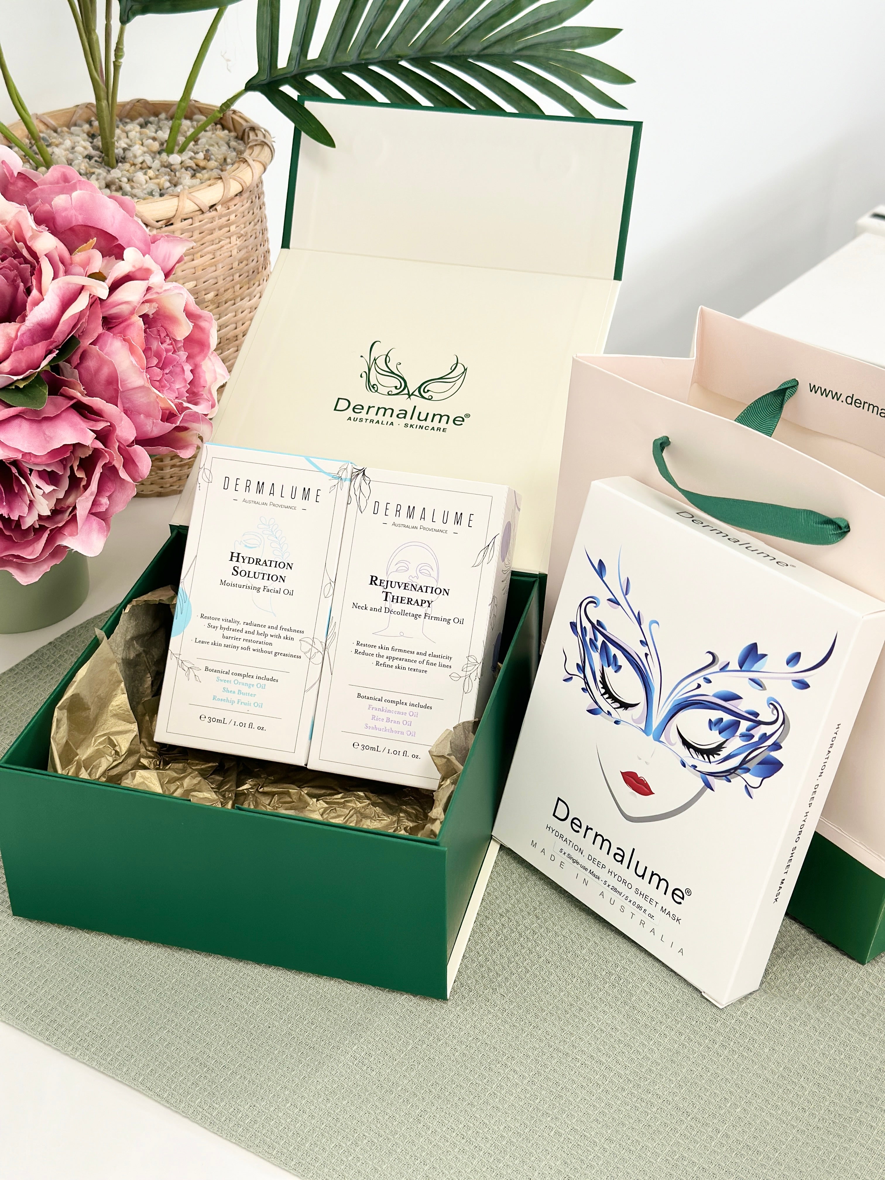 Floral Radiance – Glow & Firm Skincare Set – Dermalume